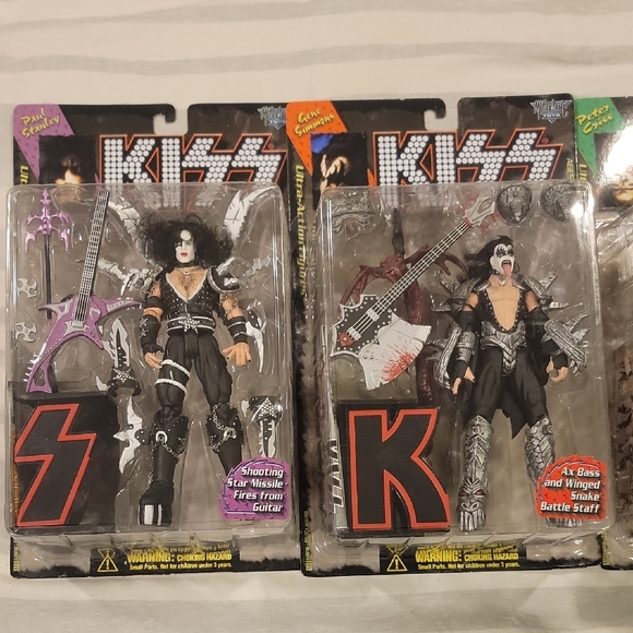 Kiss | Toys | Kiss Mcfarlane Action Figures Set Black And Purple | Poshmark